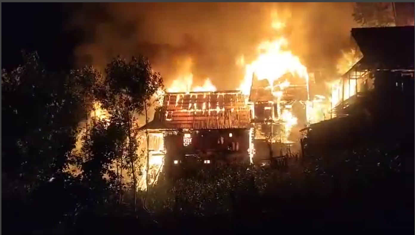 Several residential structures damaged in a massive Fire at Handwara ...
